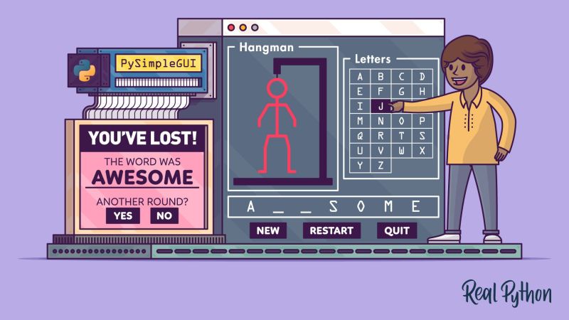 Build a Hangman Game With Python and PySimpleGUI – Real Python | Real ... Build a Hangman Game With Python and PySimpleGUI – Real Python | Real ...