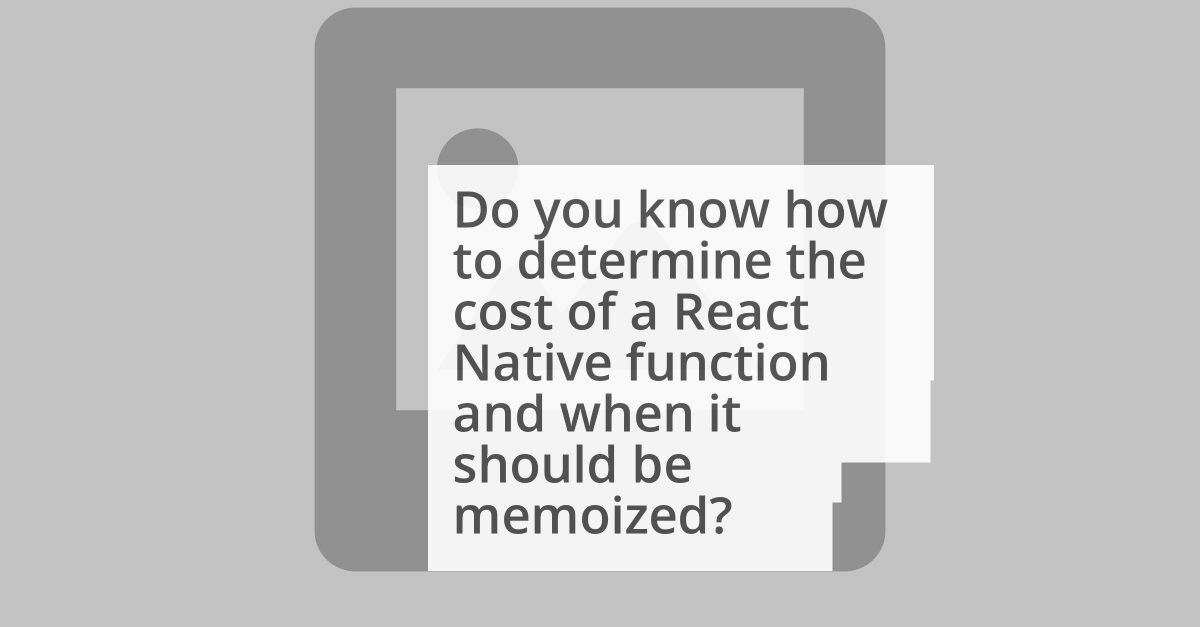 React Jobs on LinkedIn: React Native Memoization Cheatsheet React Jobs on LinkedIn: React Native Memoization Cheatsheet