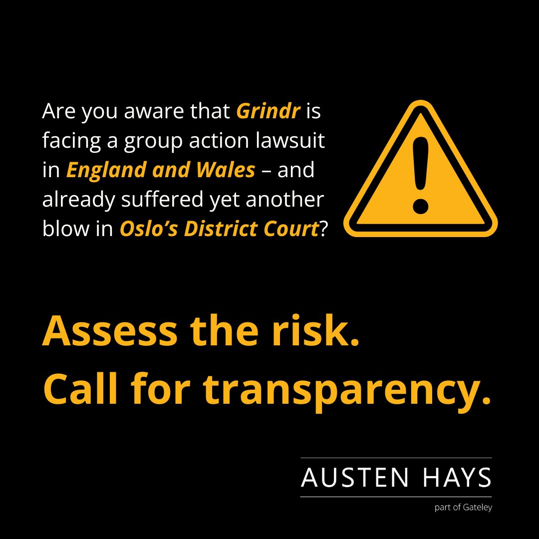 Austen Hays on LinkedIn: Austen Hays - Grindr faces UK class action for ... Austen Hays on LinkedIn: Austen Hays - Grindr faces UK class action for ...