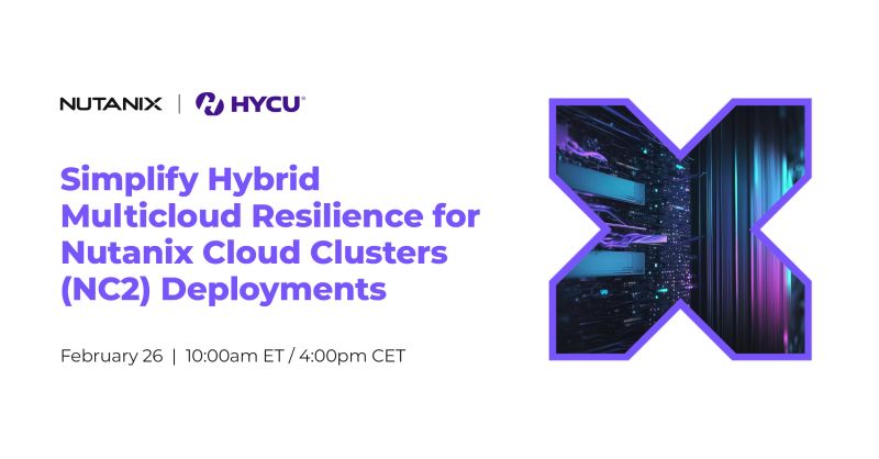 Webinar: Simplify Hybrid Multi-Cloud Resilience for NC2 Deployments ... Webinar: Simplify Hybrid Multi-Cloud Resilience for NC2 Deployments ...