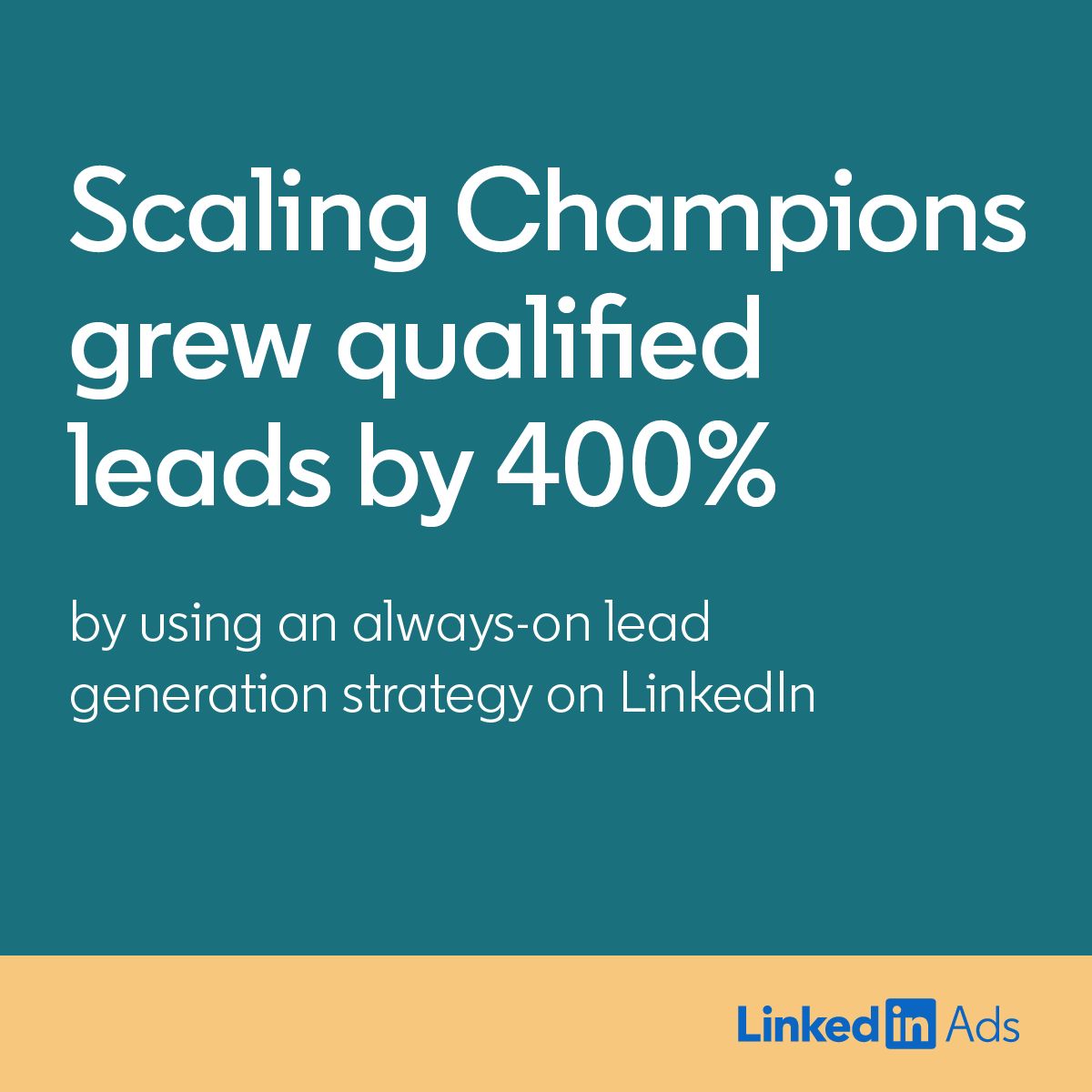 LinkedIn for Marketing on LinkedIn: Scaling Champions Case Study ... LinkedIn for Marketing on LinkedIn: Scaling Champions Case Study ...