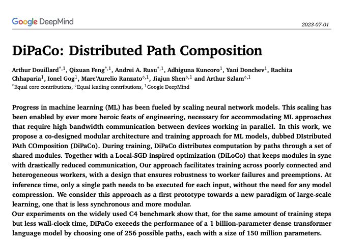 Google presents DiPaCo Distributed Path Composition Progress in machine ... Google presents DiPaCo Distributed Path Composition Progress in machine ...