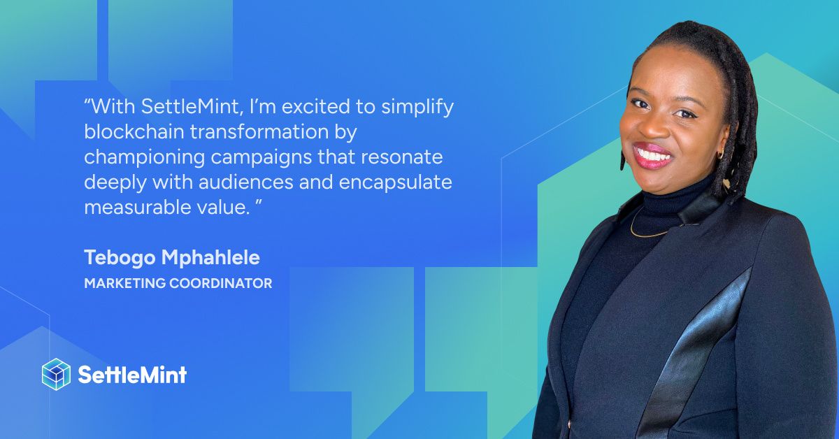 SettleMint on LinkedIn: ๐ Weโre thrilled to announce that Tebogo M. has ... SettleMint on LinkedIn: ๐ Weโre thrilled to announce that Tebogo M. has ...