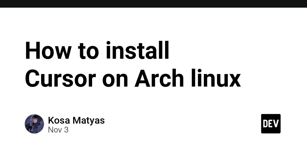 CodingCat.dev on LinkedIn: How to install Cursor on Arch linux CodingCat.dev on LinkedIn: How to install Cursor on Arch linux