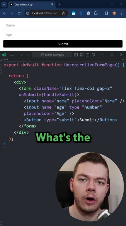 Controlled vs uncontrolled inputs in React explained 👇 | Coding in Flow Controlled vs uncontrolled inputs in React explained 👇 | Coding in Flow