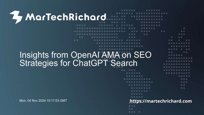 MarTechRichard on LinkedIn: OpenAI Reddit AMA And SEO For ChatGPT Search MarTechRichard on LinkedIn: OpenAI Reddit AMA And SEO For ChatGPT Search