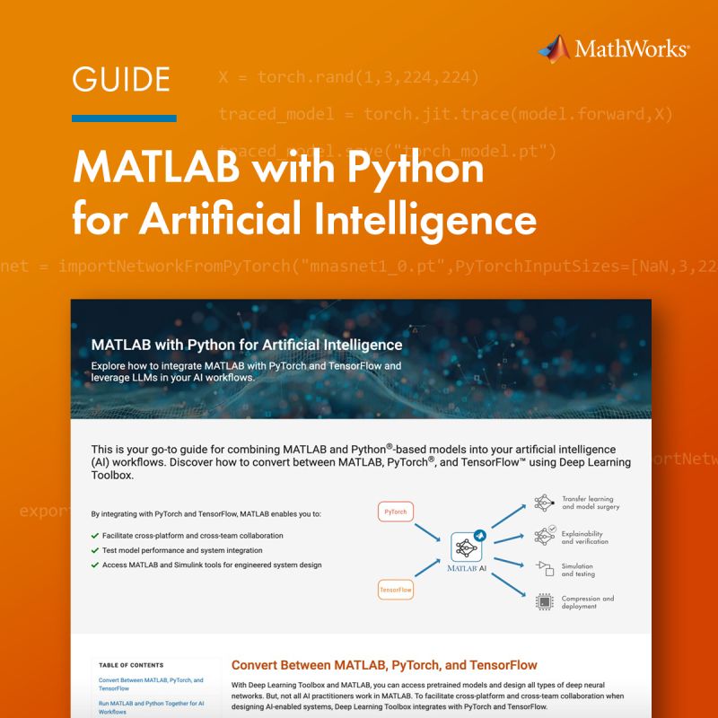MATLAB with Python for Artificial Intelligence | MathWorks MATLAB with Python for Artificial Intelligence | MathWorks