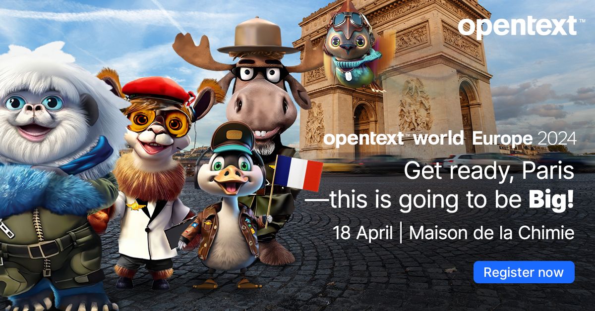 OpenText on LinkedIn: OpenText World Europe 2024 - Paris OpenText on LinkedIn: OpenText World Europe 2024 - Paris