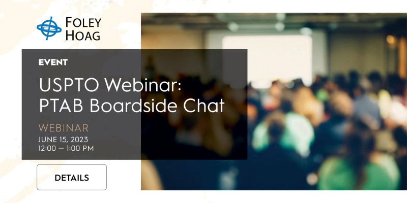 Peter Sullivan on LinkedIn: USPTO Webinar: PTAB Boardside Chat Peter Sullivan on LinkedIn: USPTO Webinar: PTAB Boardside Chat