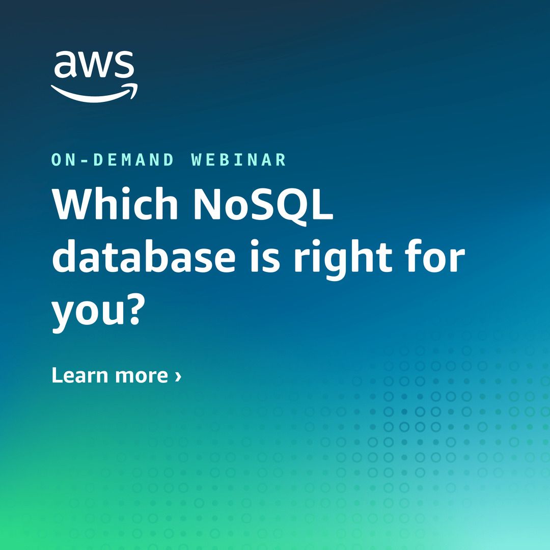 Amazon Web Services (AWS) on LinkedIn: Which NoSQL database is right ... Amazon Web Services (AWS) on LinkedIn: Which NoSQL database is right ...
