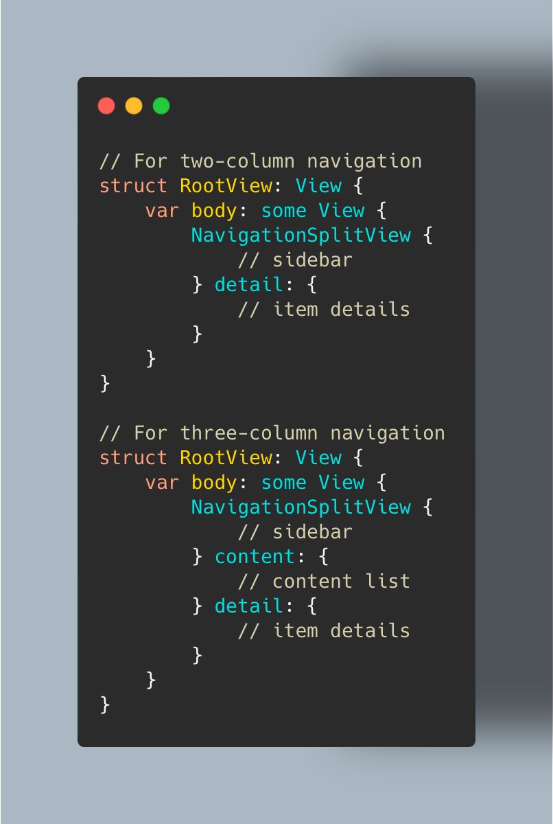 SwiftUI's NavigationSplitView type for multi-column apps | Majid ... SwiftUI's NavigationSplitView type for multi-column apps | Majid ...