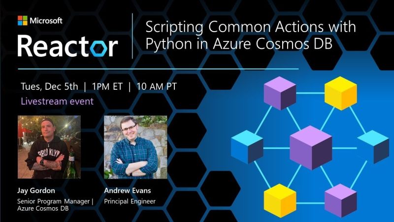 Azure Cosmos DB on LinkedIn: Scripting Common Actions with Python in ... Azure Cosmos DB on LinkedIn: Scripting Common Actions with Python in ...