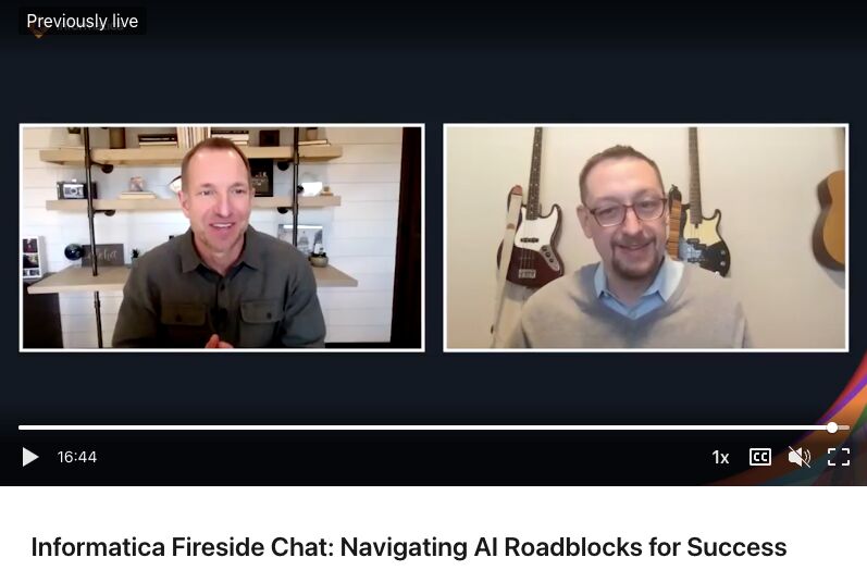 Informatica Fireside Chat: Navigating AI Roadblocks for Success ... Informatica Fireside Chat: Navigating AI Roadblocks for Success ...