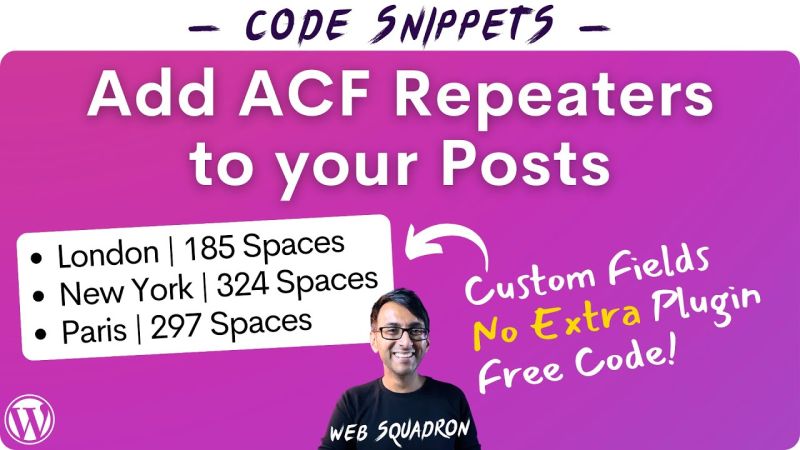 Add ACF Custom Field Repeaters to WordPress Posts with a Code Snippet ... Add ACF Custom Field Repeaters to WordPress Posts with a Code Snippet ...