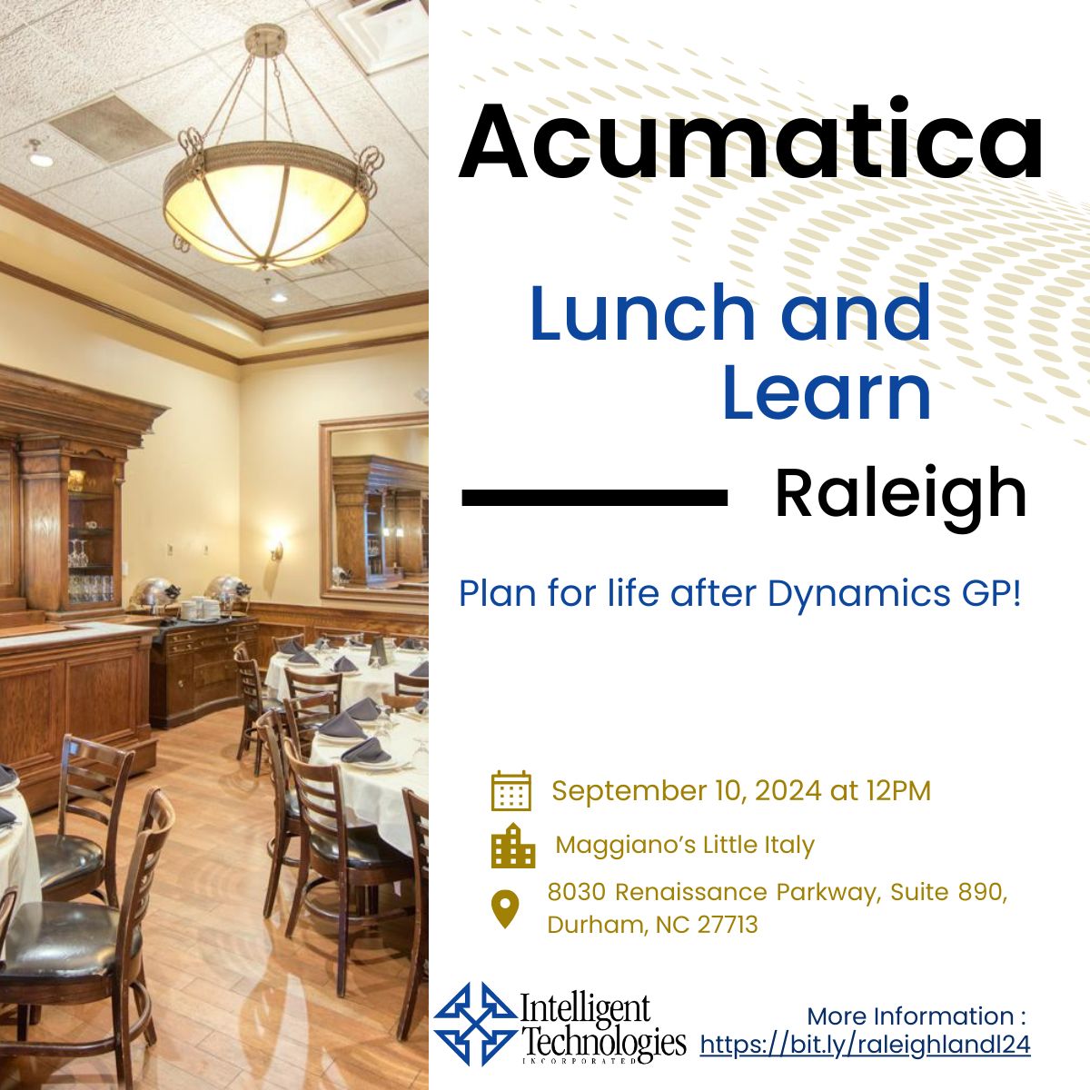 Intelligent Technologies, Inc. on LinkedIn: Acumatica Lunch and Learn ... Intelligent Technologies, Inc. on LinkedIn: Acumatica Lunch and Learn ...