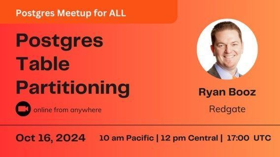Ryan Booz on LinkedIn: Postgres Table Partitioning, Ryan Booz @ Redgate ... Ryan Booz on LinkedIn: Postgres Table Partitioning, Ryan Booz @ Redgate ...