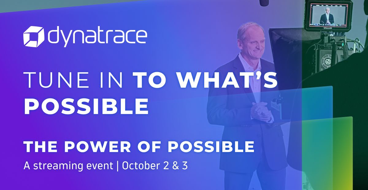 Blaze G. on LinkedIn: Dynatrace and the Power of Possible Blaze G. on LinkedIn: Dynatrace and the Power of Possible