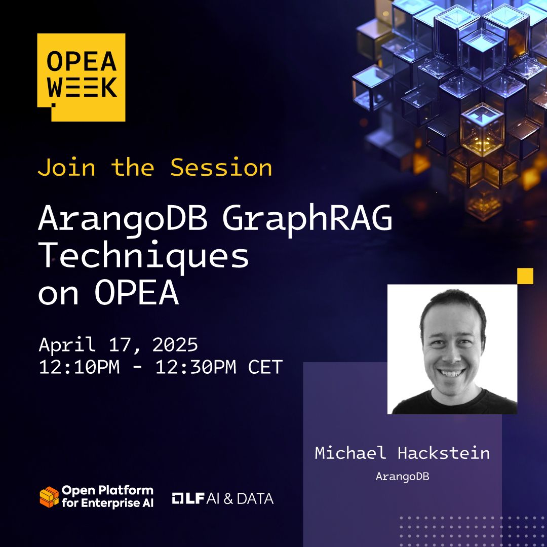 #arangodb #intel #graphrag #opea #ai #knowledgegraphs #genai #aievent ... #arangodb #intel #graphrag #opea #ai #knowledgegraphs #genai #aievent ...