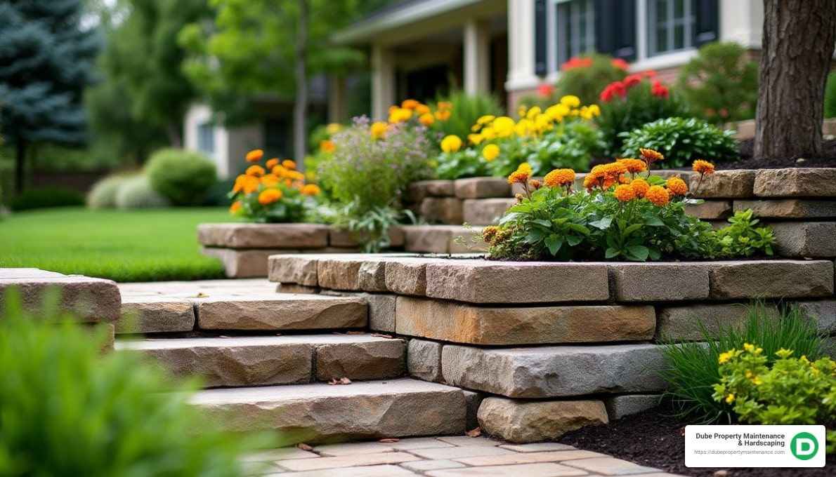 Dube Property Maintenace & Hardscaping on LinkedIn: Retaining Wall ... Dube Property Maintenace & Hardscaping on LinkedIn: Retaining Wall ...