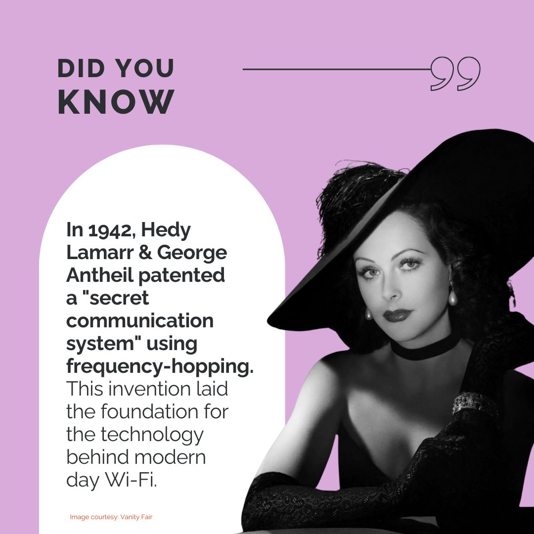 #didyouknow #didyouknow #techinnovation #hedylamarr #wirelesstechnology ... #didyouknow #didyouknow #techinnovation #hedylamarr #wirelesstechnology ...