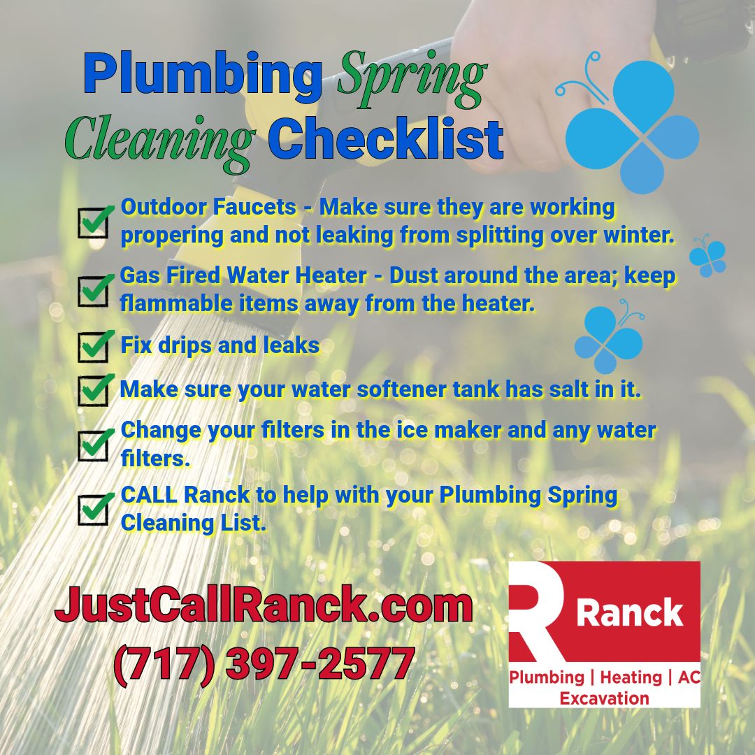 Ranck Plumbing, Heating, AC & Excavation on LinkedIn: #springcleaning # ... Ranck Plumbing, Heating, AC & Excavation on LinkedIn: #springcleaning # ...