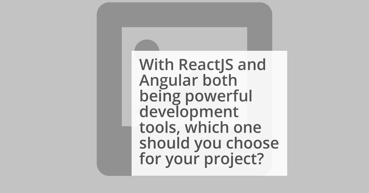React Jobs on LinkedIn: ReactJS vs Angular: Which One Should You Choose? React Jobs on LinkedIn: ReactJS vs Angular: Which One Should You Choose?