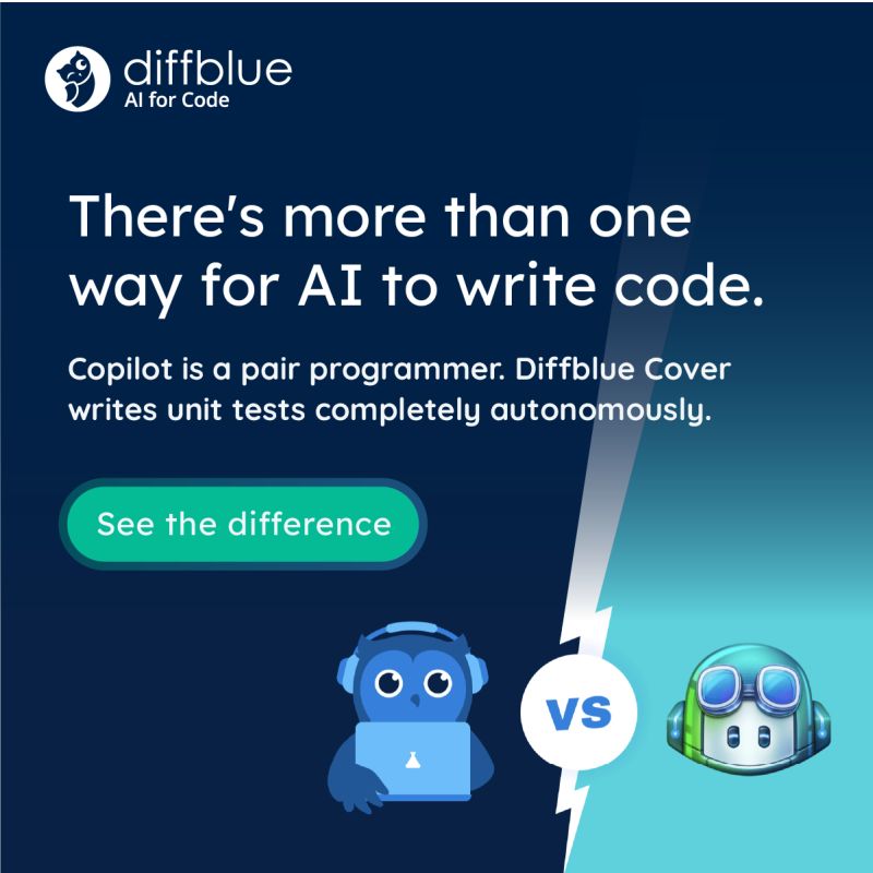 Diffblue on LinkedIn: Diffblue Cover vs. GitHub Copilot: What’s the ... Diffblue on LinkedIn: Diffblue Cover vs. GitHub Copilot: What’s the ...
