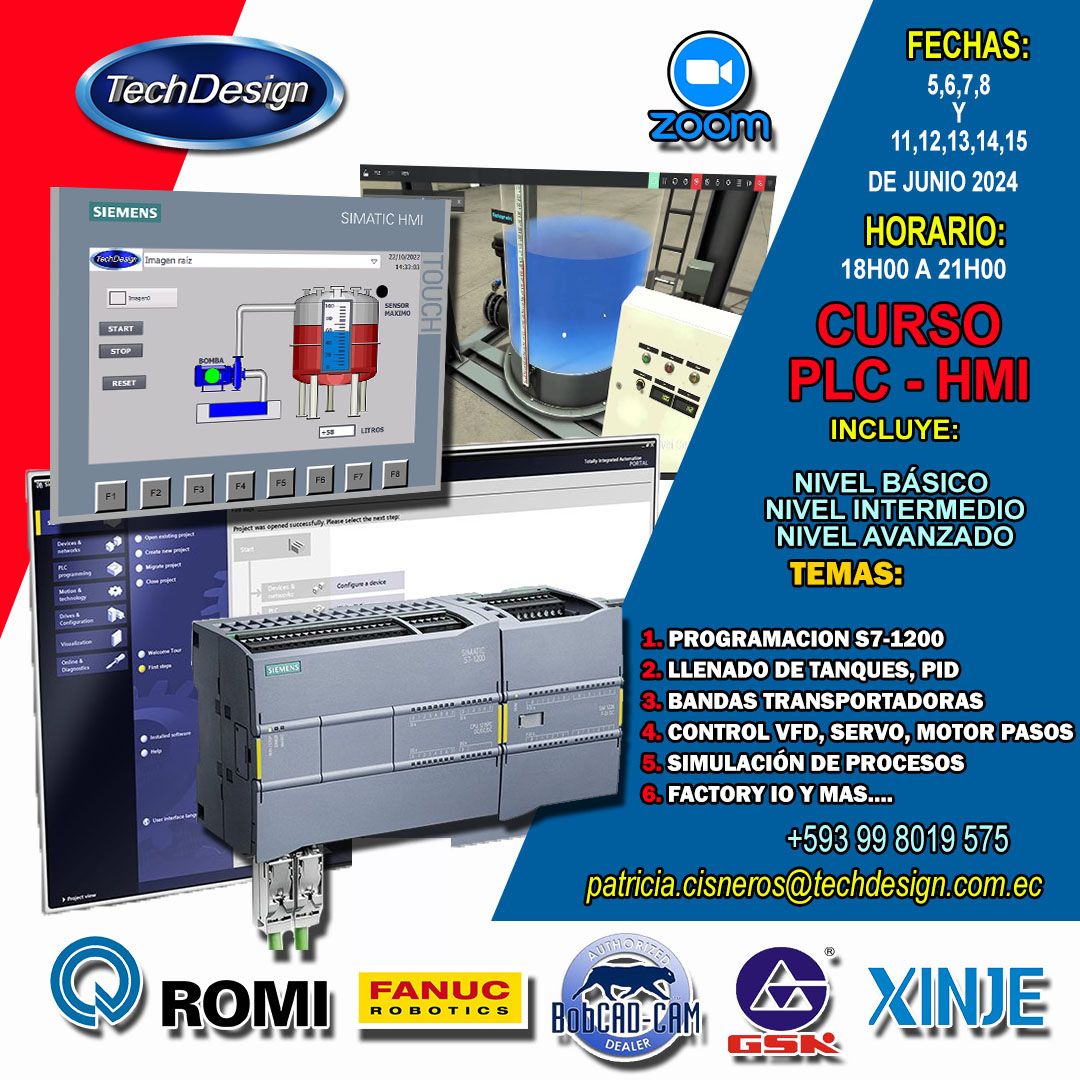 TechDesign Ecuador en LinkedIn: ⚠*Curso Completo de PLC - HMI*⚠ *Curso ... TechDesign Ecuador en LinkedIn: ⚠*Curso Completo de PLC - HMI*⚠ *Curso ...