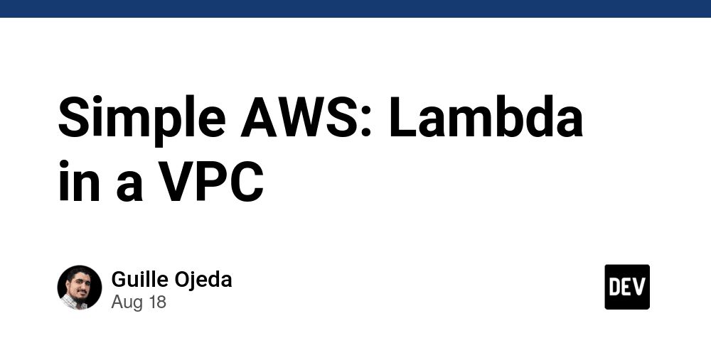 Darryl R. on LinkedIn: Simple AWS: Lambda in a VPC Darryl R. on LinkedIn: Simple AWS: Lambda in a VPC