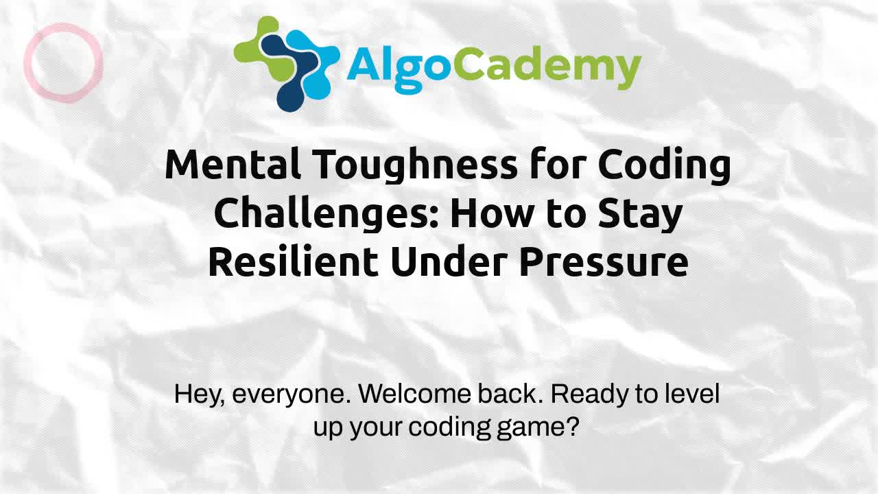 AlgoCademy on LinkedIn: #mentaltoughness #codingchallenges #learntocode ... AlgoCademy on LinkedIn: #mentaltoughness #codingchallenges #learntocode ...
