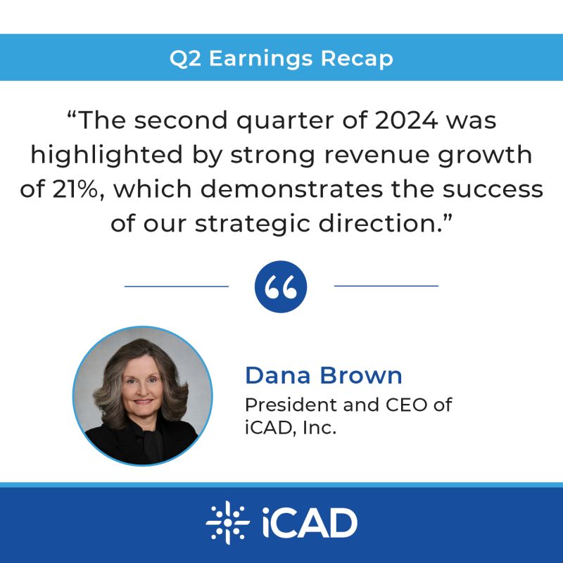 iCAD on LinkedIn: iCAD Q2 2024 Earnings Recap: We're excited to ... iCAD on LinkedIn: iCAD Q2 2024 Earnings Recap: We're excited to ...