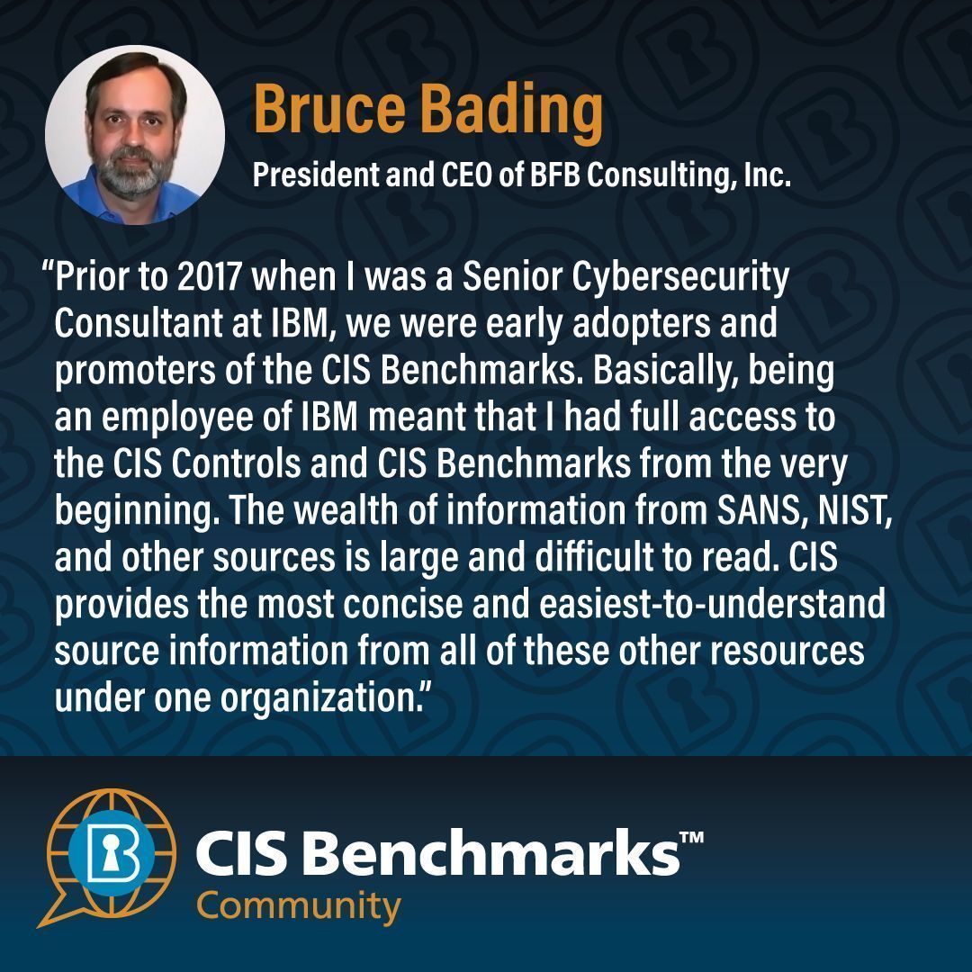 #cisbenchmarks #volunteerspotlight | CIS Benchmarks #cisbenchmarks #volunteerspotlight | CIS Benchmarks
