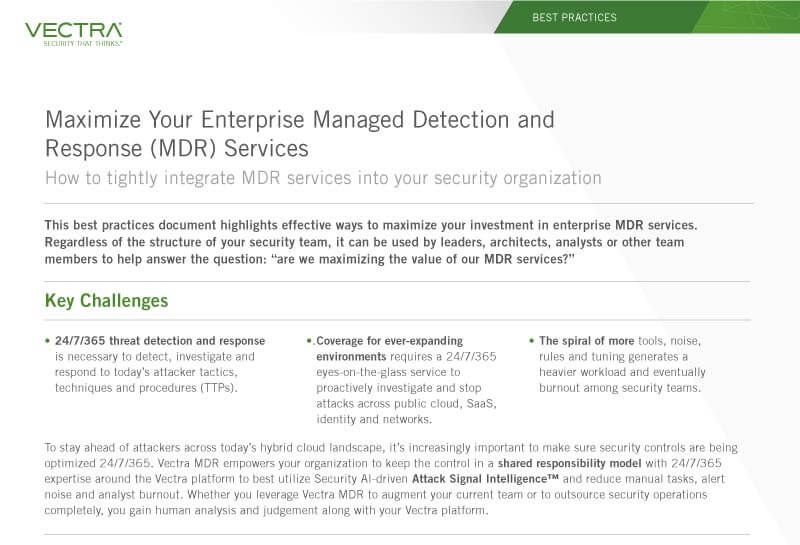 Toby Welsh on LinkedIn: Vectra Managed Detection & Response Best Practices Toby Welsh on LinkedIn: Vectra Managed Detection & Response Best Practices