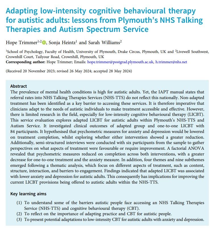 BABCP Journals on LinkedIn: tCBT New paper: Adapting low-intensity ... BABCP Journals on LinkedIn: tCBT New paper: Adapting low-intensity ...