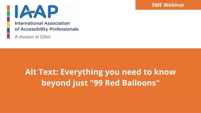 Alt Text: Everything you need to know beyond just Alt Text: Everything you need to know beyond just