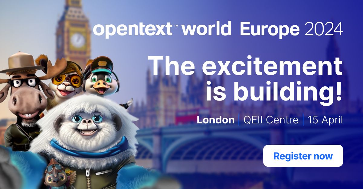 OpenText World Europe 2024 - London | OpenText OpenText World Europe 2024 - London | OpenText