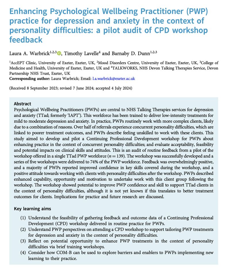 BABCP Journals on LinkedIn: tCBT New Paper: Enhancing Psychological ... BABCP Journals on LinkedIn: tCBT New Paper: Enhancing Psychological ...
