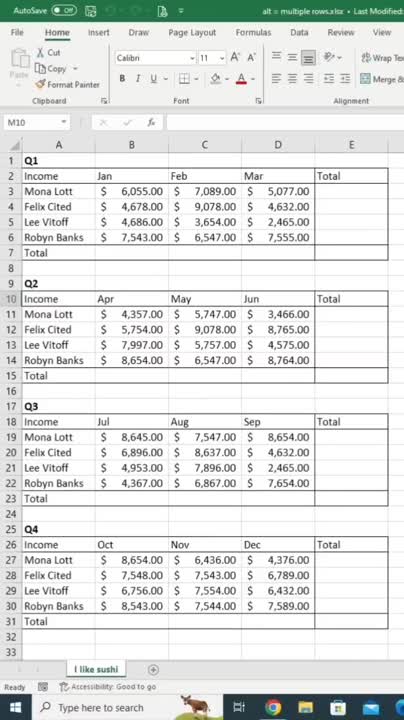 Excel tip. Adding up numbers fast. | Peter J.M. S. Excel tip. Adding up numbers fast. | Peter J.M. S.