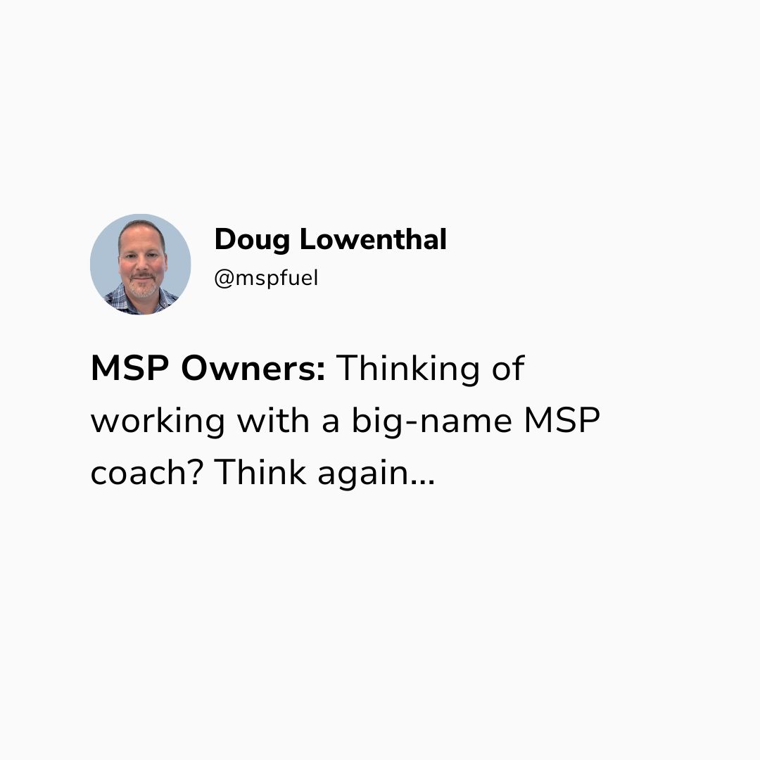 MSP Fuel on LinkedIn: MSP Owners: I’ve worked with several of the big ... MSP Fuel on LinkedIn: MSP Owners: I’ve worked with several of the big ...