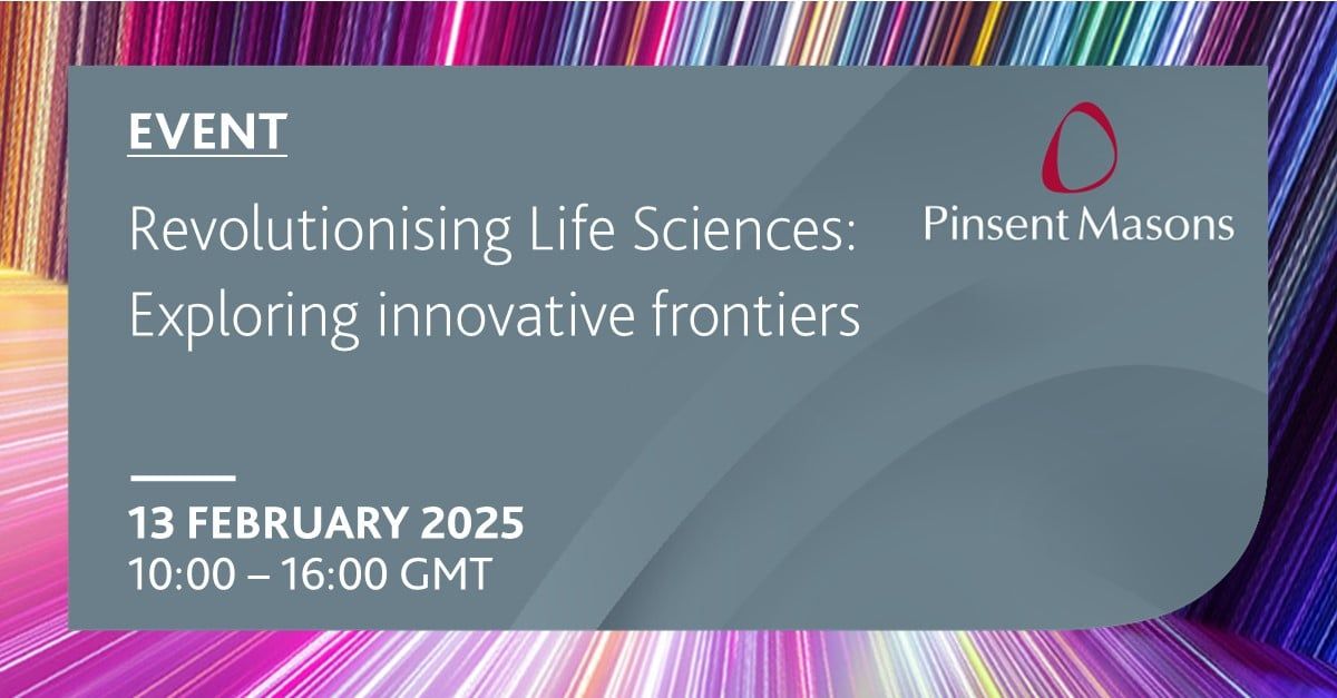 Pinsent Masons on LinkedIn: Revolutionising life sciences exploring ... Pinsent Masons on LinkedIn: Revolutionising life sciences exploring ...