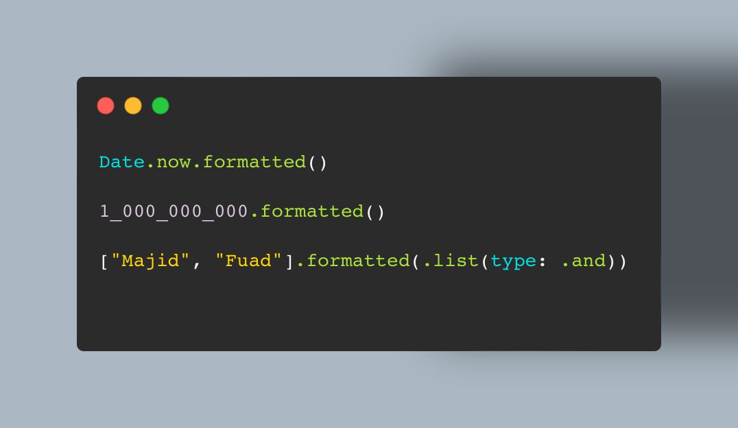 Majid Jabrayilov on LinkedIn: Mastering Swift Foundation Formatter API ... Majid Jabrayilov on LinkedIn: Mastering Swift Foundation Formatter API ...