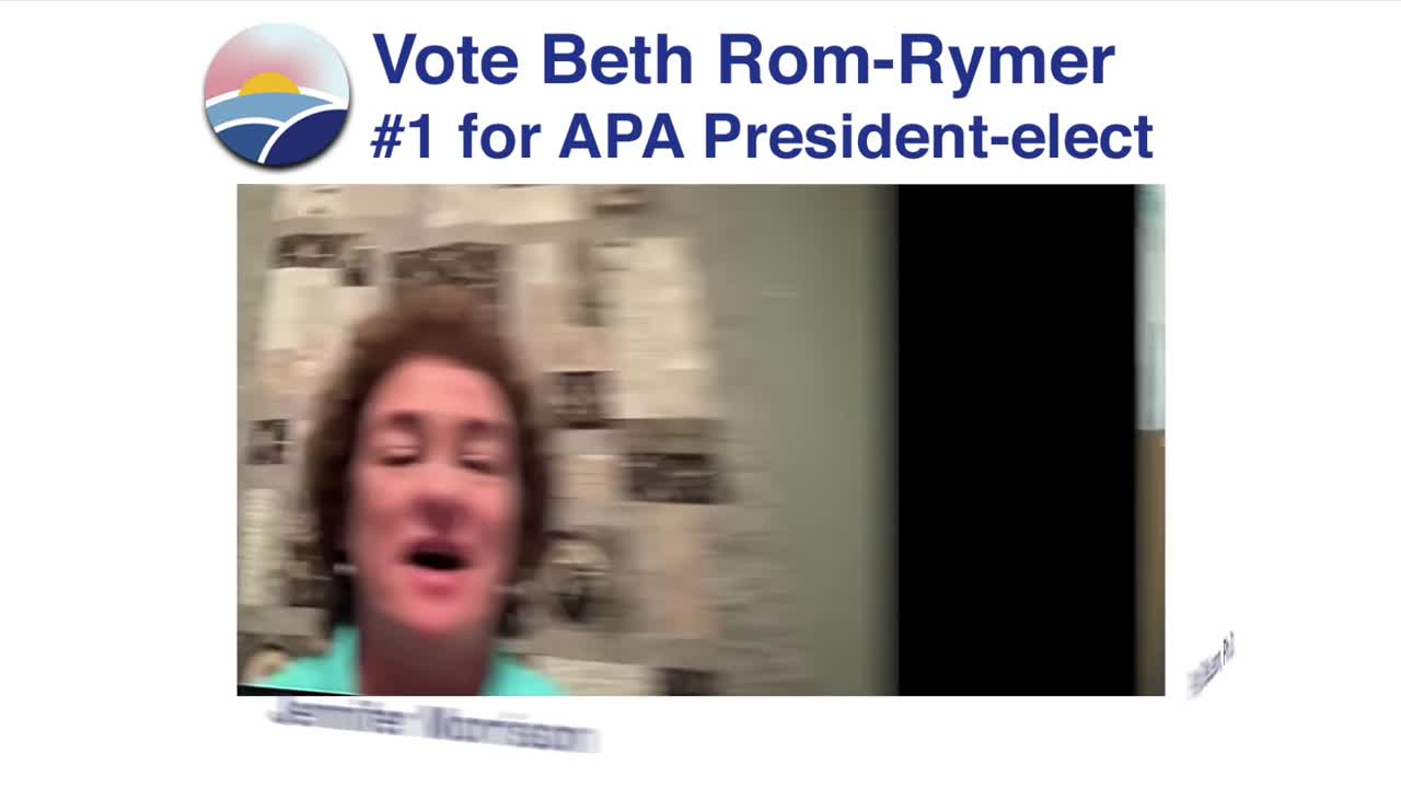 Dr. Beth Rom-Rymer on LinkedIn: Vote for Beth for APA President-Elect ... Dr. Beth Rom-Rymer on LinkedIn: Vote for Beth for APA President-Elect ...