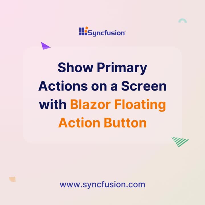 Blazor Floating Action Button: A sleek UI element | Syncfusion posted ... Blazor Floating Action Button: A sleek UI element | Syncfusion posted ...