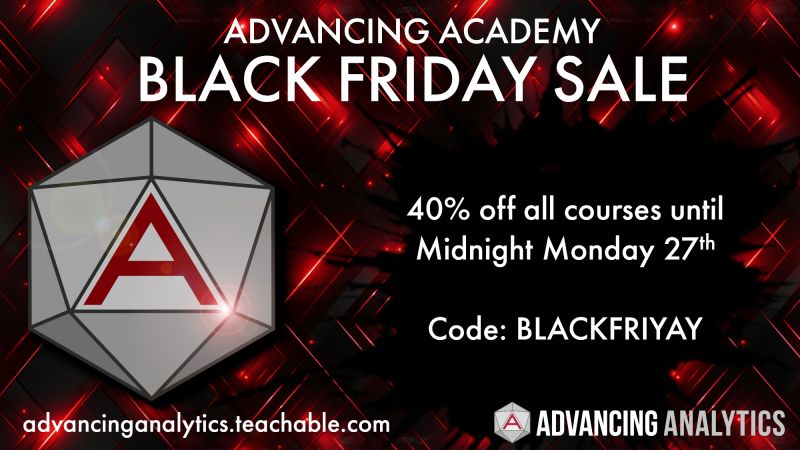Save 40% on Spark courses on Black Friday | Advancing Analytics posted ... Save 40% on Spark courses on Black Friday | Advancing Analytics posted ...