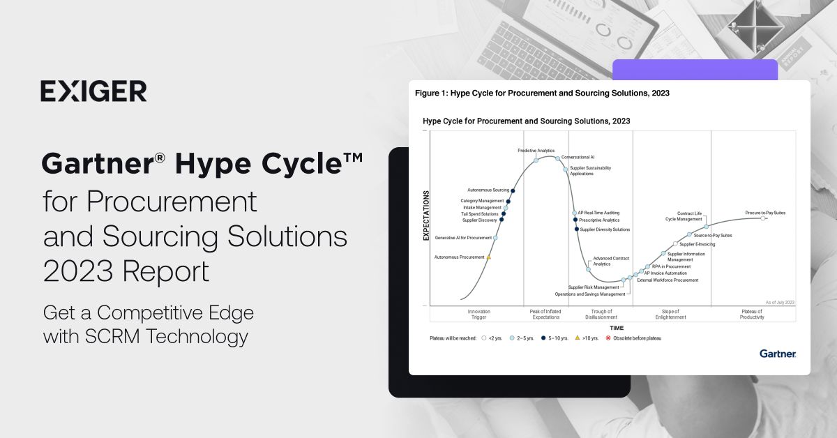 Exiger on LinkedIn: Gartner Hype Cycle for Procurement & Sourcing ... Exiger on LinkedIn: Gartner Hype Cycle for Procurement & Sourcing ...
