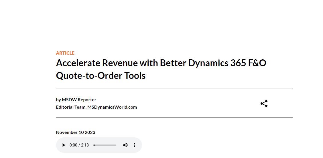 MSDynamicsWorld.com (MSDW) on LinkedIn: Accelerate Revenue with Better ... MSDynamicsWorld.com (MSDW) on LinkedIn: Accelerate Revenue with Better ...