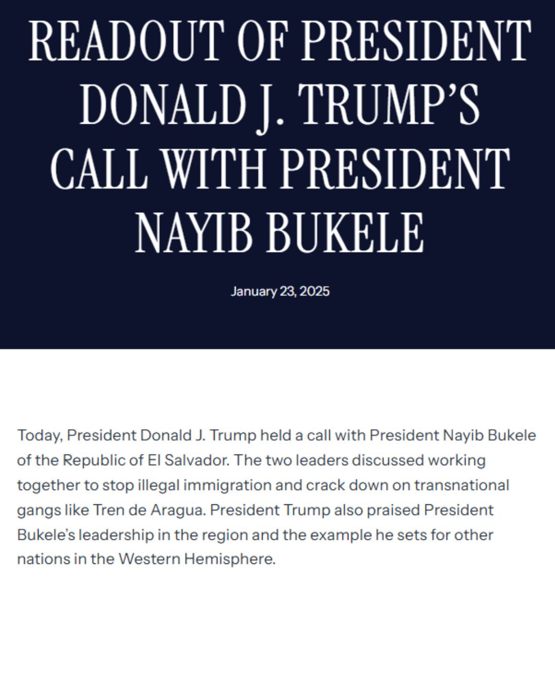 The Union Herald on LinkedIn: Readout of President Donald Trump’s call ... The Union Herald on LinkedIn: Readout of President Donald Trump’s call ...