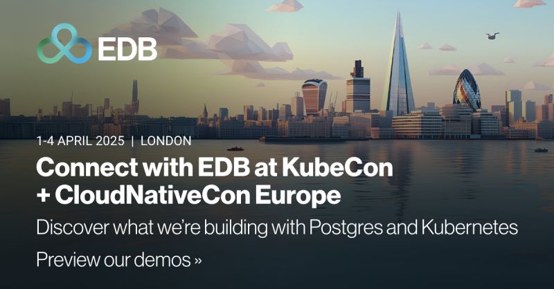 #kubeconeu #postgresql #edbpostgresai #justsolveitwithpostgres #k8s ... #kubeconeu #postgresql #edbpostgresai #justsolveitwithpostgres #k8s ...