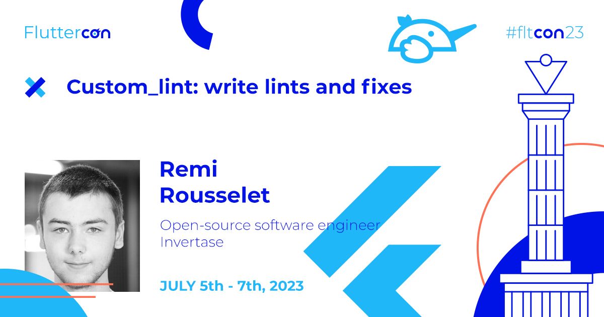 Fluttercon on LinkedIn: #ftcon23 #custom_lint Fluttercon on LinkedIn: #ftcon23 #custom_lint