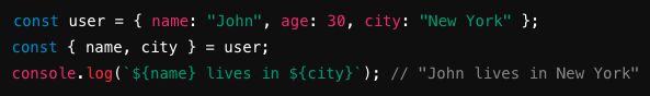 Anthony Luth on LinkedIn: JavaScript Tip: Destructure Objects for ... Anthony Luth on LinkedIn: JavaScript Tip: Destructure Objects for ...